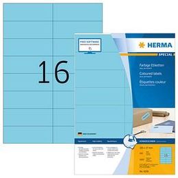 1.600 Herma Etiketten 4258 blau 105,0 x 37,0 mm