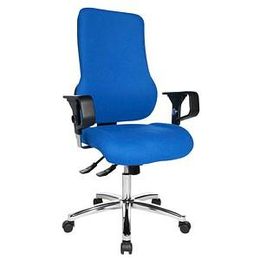 Topstar Bürostuhl Sitness 55, SD69X L56 Stoff blau, Gestell chrom