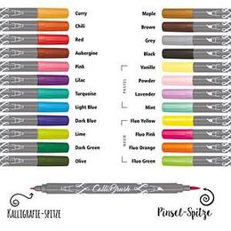 ONline® Calli.Brush Brush-Pens farbsortiert, 24 St.