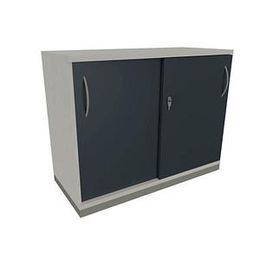 FM Schiebetürenschrank Sidney, 4260429765713 weiß, lavagrau 1 Fachboden 100,0 x 44,2 x 78,1 cm