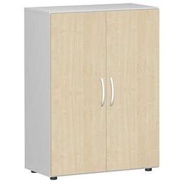 geramöbel geramöbel Aktenschrank Flex, S-383102-AL lichtgrau, ahorn 2 Fachböden 80,0 x 42,0 x 110,4 cm