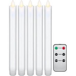 5 goobay LED-Kerzen weiß