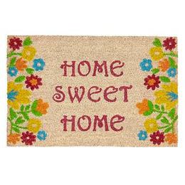 Relaxdays Kokosmatte HOME SWEET HOME mehrfarbig 40,0 x 60,0 cm