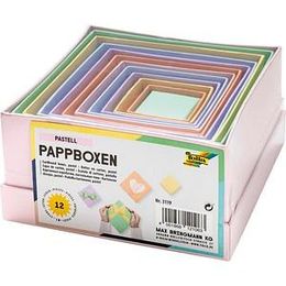 12 Folia PASTELL Geschenkboxen-Set bunt