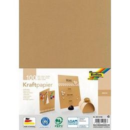 Folia Tonpapier Kraftpapier braun 120 g/qm 100 Blatt