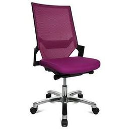 Topstar Bürostuhl Autosynchron®-1 Alu, AU1090 T33 Stoff lila, Gestell alu