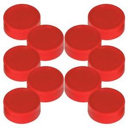 10 Maul Magnete rot Ø 3,4 x 1,4 cm