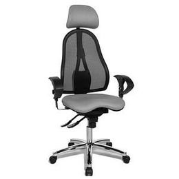 Topstar Bürostuhl Sitness 45, ST99U L53X Stoff grau, Gestell chrom