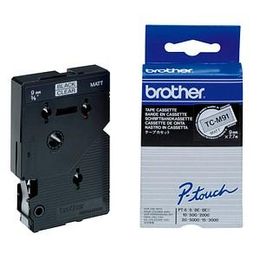 Brother Schriftband TC-M91 TCM91, 9 mm schwarz auf transparent