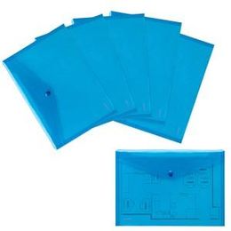 10 Foldersys Dokumententaschen DIN A4 blau glatt 0,20 mm