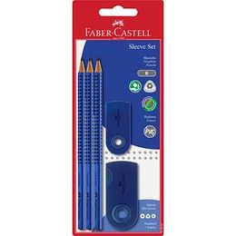 Faber-Castell GRIP 2001 Bleistift-Set B blau, 1 Set