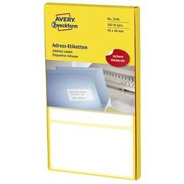 282 Avery Zweckform Adressetiketten 3345 weiß 95,0 x 48,0 mm