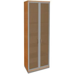 FM Aktenschrank Sidney, 4260267329153 buche, Acrylglas satiniert 5 Fachböden 80,0 x 44,2 x 222,1 cm