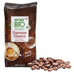 enerBiO Espresso Classico Bio-Kaffeebohnen Arabicabohnen kräftig 1,0 kg