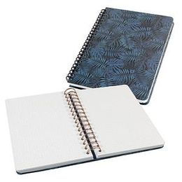 Sigel Notizbuch mit Spirale Jolie® ca. DIN A5 punktraster, blau/schwarz Hardcover 120 Seiten