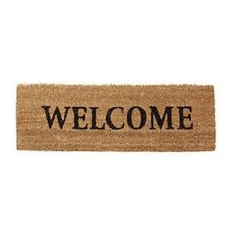 Relaxdays Kokosmatte Welcome braun 25,0 x 75,0 cm