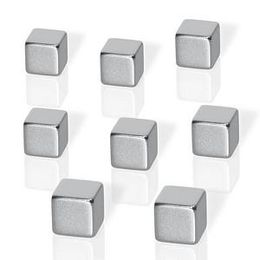 8 BE!BOARD® Magnete silber 1,0 x 1,0 x 1,0 cm