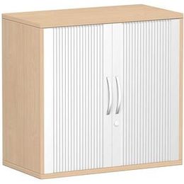 geramöbel geramöbel Flex Rollladenschrank buche, silber 1 Fachboden 80,0 x 42,5 x 79,8 cm