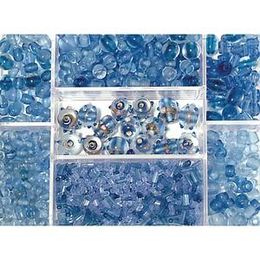 Rayher Perlen-Set Glasperlenbox aquamarin