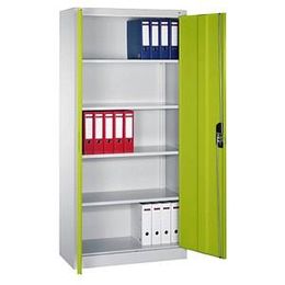 C+P CP Stahlschrank C 2000 Acurado 9260-000 S11687 lichtgrau, clowngrün 93,0 x 40,0 x 195,0 cm, aufgebaut