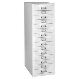 Bisley MultiDrawer™ L3915 Schubladenschrank verkehrsweiß 15 Schubladen 27,8 x 38,0 x 85,7 cm