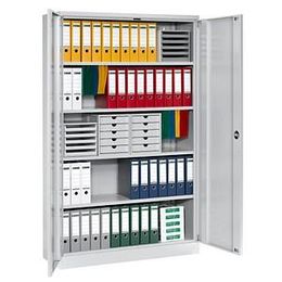 Gürkan Gürkan Stahlschrank 100157 lichtgrau 120,0 x 42,0 x 195,0 cm, aufgebaut