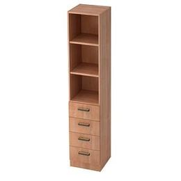 Hammerbacher Regalschrank Savona, V7600/N/N/SG nussbaum 40,6 x 42,0 x 200,4 cm