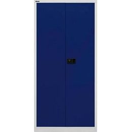 Bisley Putzmittelschrank Universal E782AAG505 lichtgrau, oxofordblau 91,4 x 40,0 x 195,0 cm, aufgebaut