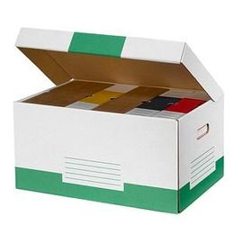 10 Cartonia Archivcontainer weiß/grün 54,8 x 36,4 x 26,8 cm