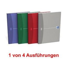 Oxford Notizbuch Office Essentials DIN A5 kariert, blau/grün/rot/grau Softcover 192 Seiten