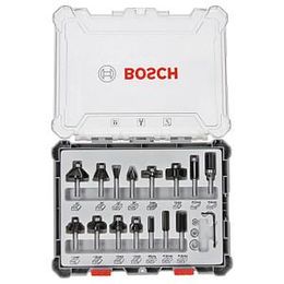 Bosch Mixed Set Fräser-Set 15-teilig