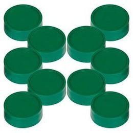 10 Maul Magnete grün Ø 3,4 x 1,4 cm
