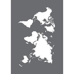Rayher Siebdruckschablone Weltkarte grau