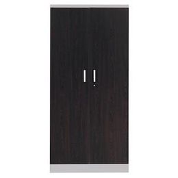 Gürkan Gürkan Stahlschrank 100120 wenge, weißaluminium 92,0 x 42,0 x 195,0 cm, aufgebaut