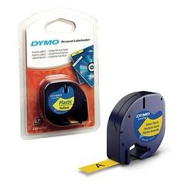 Dymo Schriftband LetraTag 91222 S0721620, 12 mm schwarz auf gelb