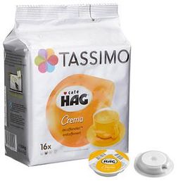 TASSIMO Café HAG Crema Kaffeediscs Arabica- und Robustabohnen kräftig 16 Portionen