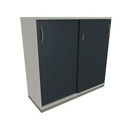 FM Schiebetürenschrank Sidney, 4260429765706 weiß, lavagrau 2 Fachböden 120,0 x 44,2 x 113,3 cm