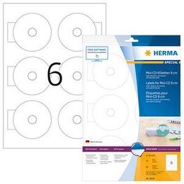 60 Herma CD-Etiketten 8619 weiß