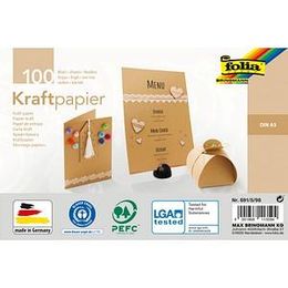 Folia Tonpapier Kraftpapier braun 120 g/qm 100 Blatt