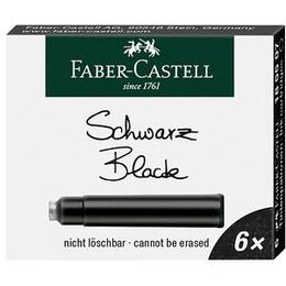 Faber-Castell 185507 Tintenpatronen für Füller schwarz 6 St.