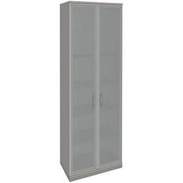 FM Aktenschrank Sidney, 4260267328996 lichtgrau, Acrylglas satiniert 5 Fachböden 80,0 x 44,2 x 222,1 cm