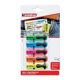 Edding mini highlighter Textmarker farbsortiert, 5 St.