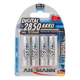 4 Ansmann Akkus Mignon AA 2.650 mAh