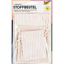 Folia Stoffsäckchen mit Motiv Streifen und Punkte 8,0/10,0/13,0 x 10,0/130,/18,0 cm 1 Pack