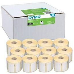 Dymo Endlosetikettenrollen für Etikettendrucker S0722540 weiß, 57,0 x 32,0 mm, 12 x 1000 Etiketten