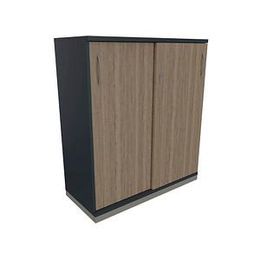 FM Schiebetürenschrank Sidney, 4260429768646 lavagrau, eiche natur 2 Fachböden 100,0 x 44,2 x 113,3 cm