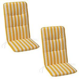 2 Best Sitzkissen gelb, weiß 50,0 x 120,0 cm