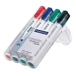 Staedtler Lumocolor Whiteboard-Marker farbsortiert 2,0 mm, 4 St.