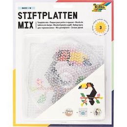 Folia Bügelperlen Stiftplatten BASIC Groß transparent 3 St.