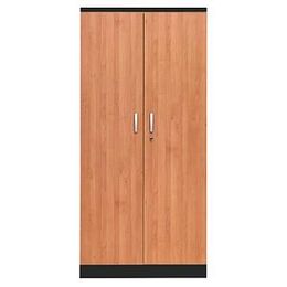 Gürkan Gürkan Stahlschrank 100127 tiefschwarz, erle 92,0 x 42,0 x 195,0 cm, aufgebaut